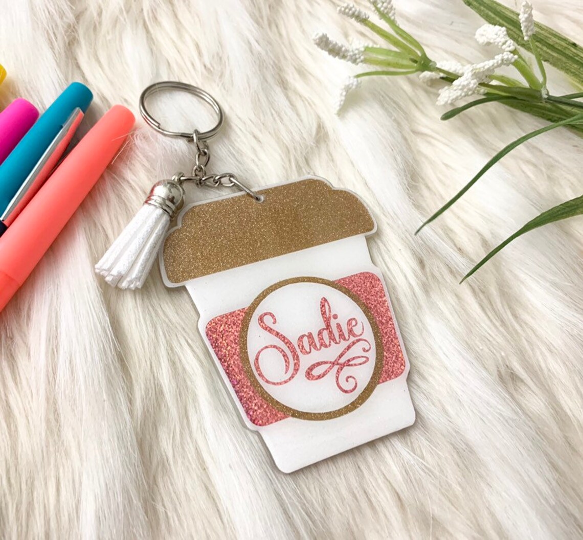 To Go Coffee Cup Keychain - Etsy