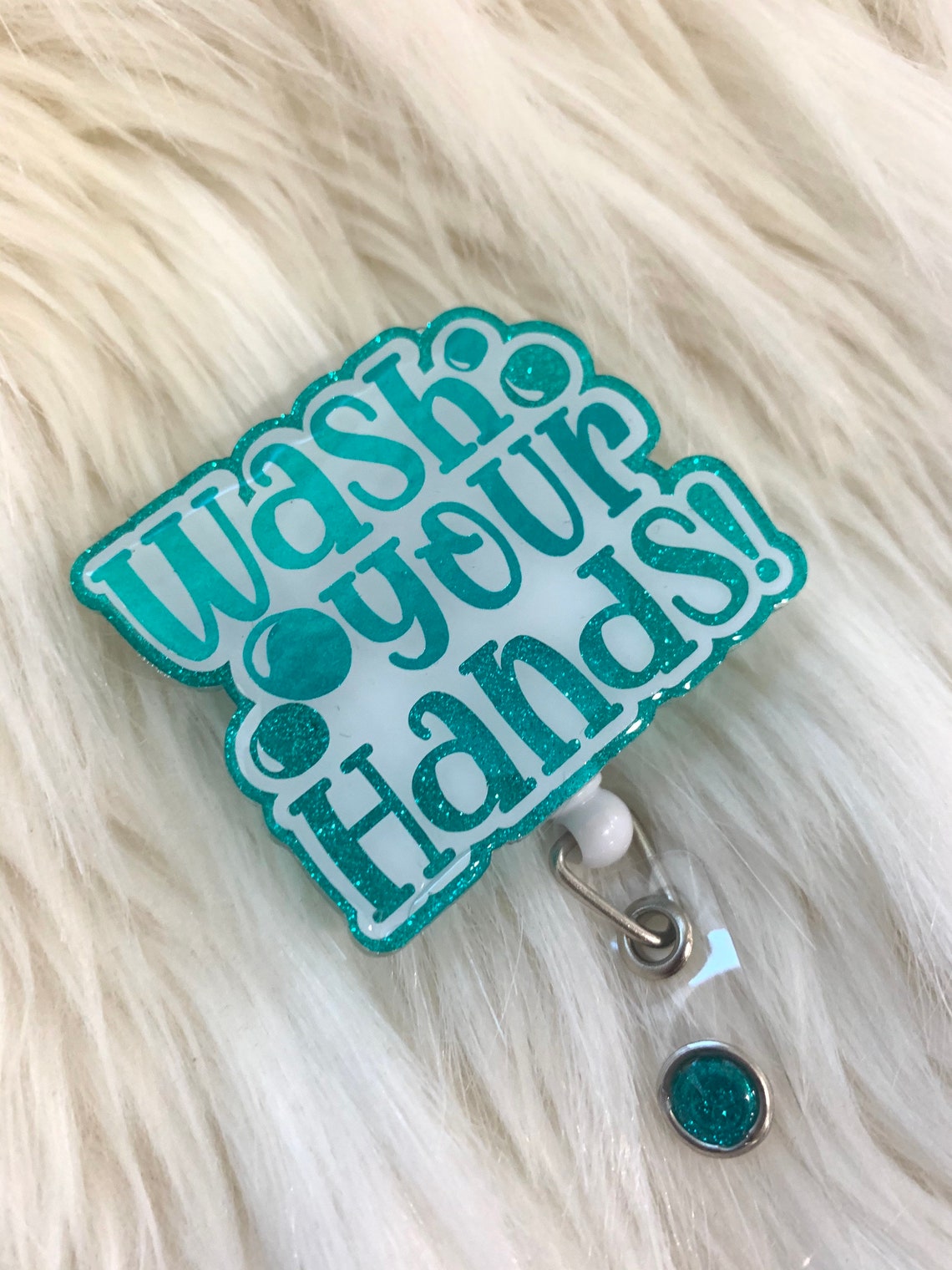 Wash Your Hands Badge Reel/ ID Holder | Etsy