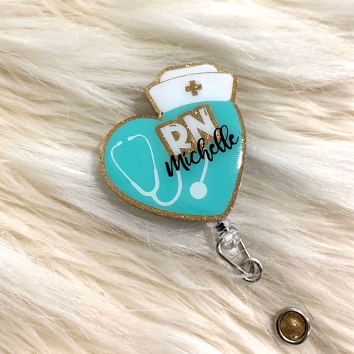 Scrub Life Badge Reel Scrub Badge ID Holder Nurse Badge - Etsy