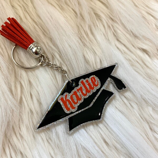 Graduation Cap Keychain - Etsy