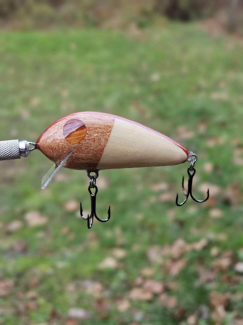 Handmade Wooden Fishing Lure. From Scratch Custom Made Crankbait. With ...