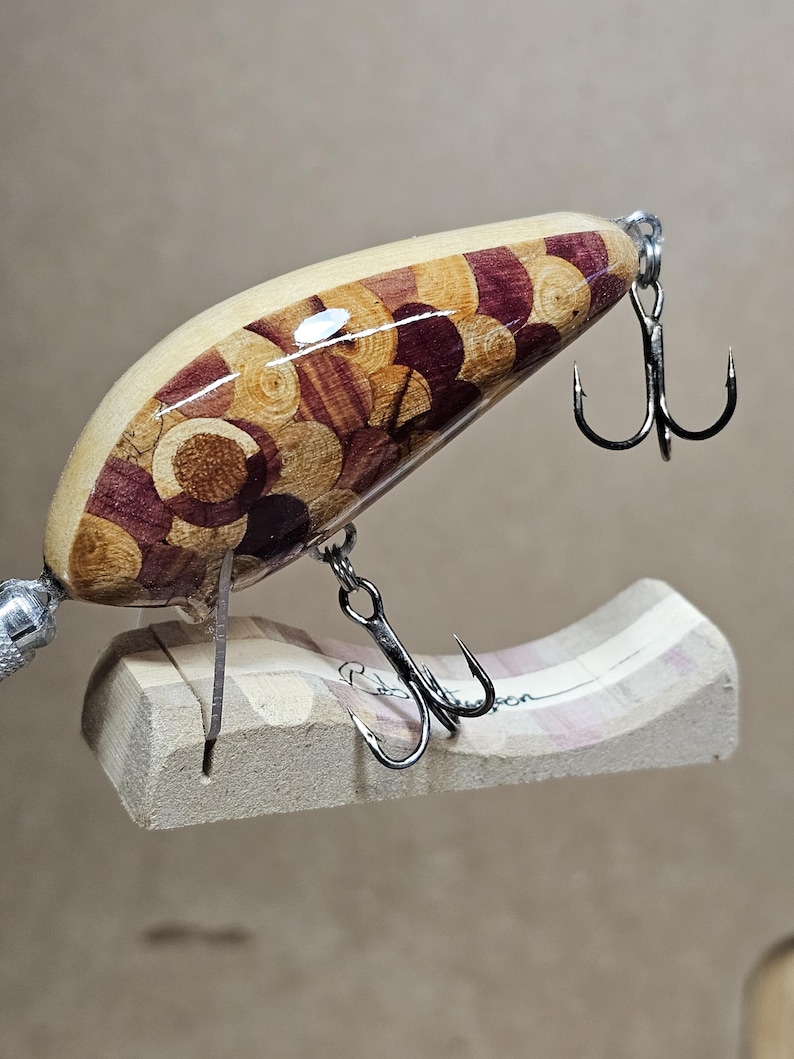 Handmade Wooden Fishing Lure. From Scratch Custom Made Crankbait ...