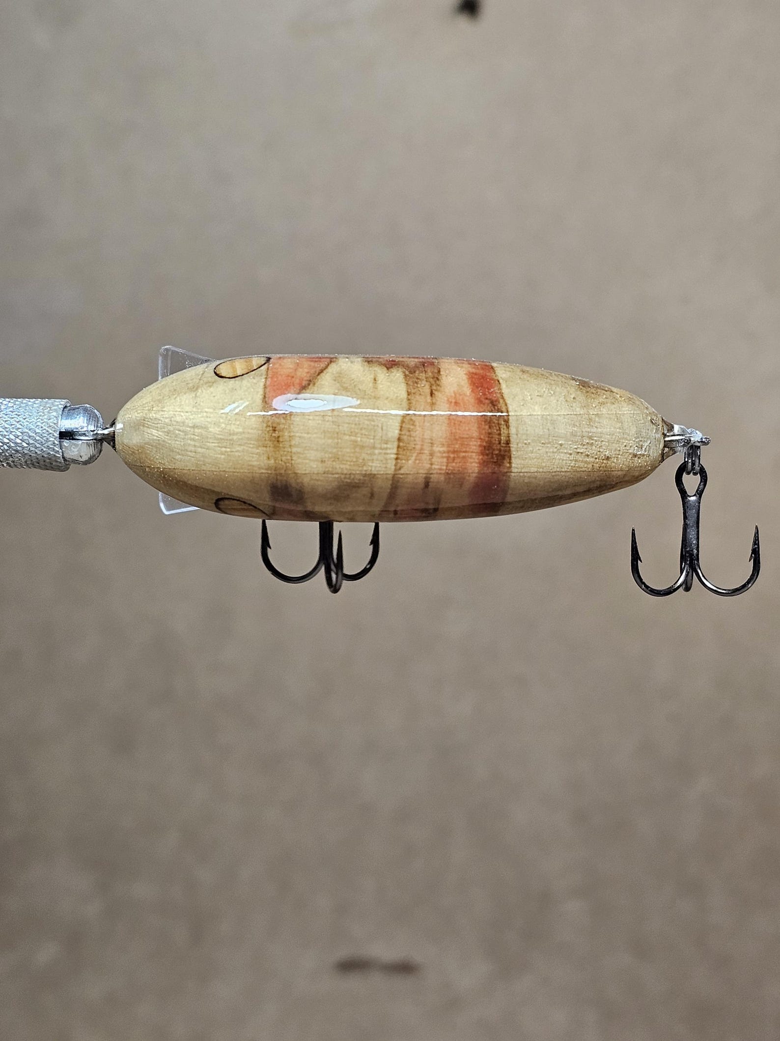 Handmade Wooden Fishing Lure. From Scratch Custom Made Crankbait ...