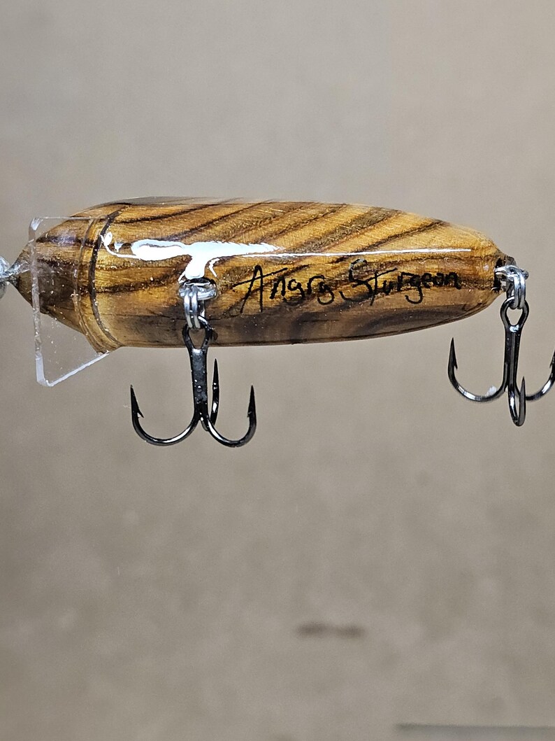 Handmade Wooden Fishing Lure. From Scratch Custom Made Crankbait. Sumac ...