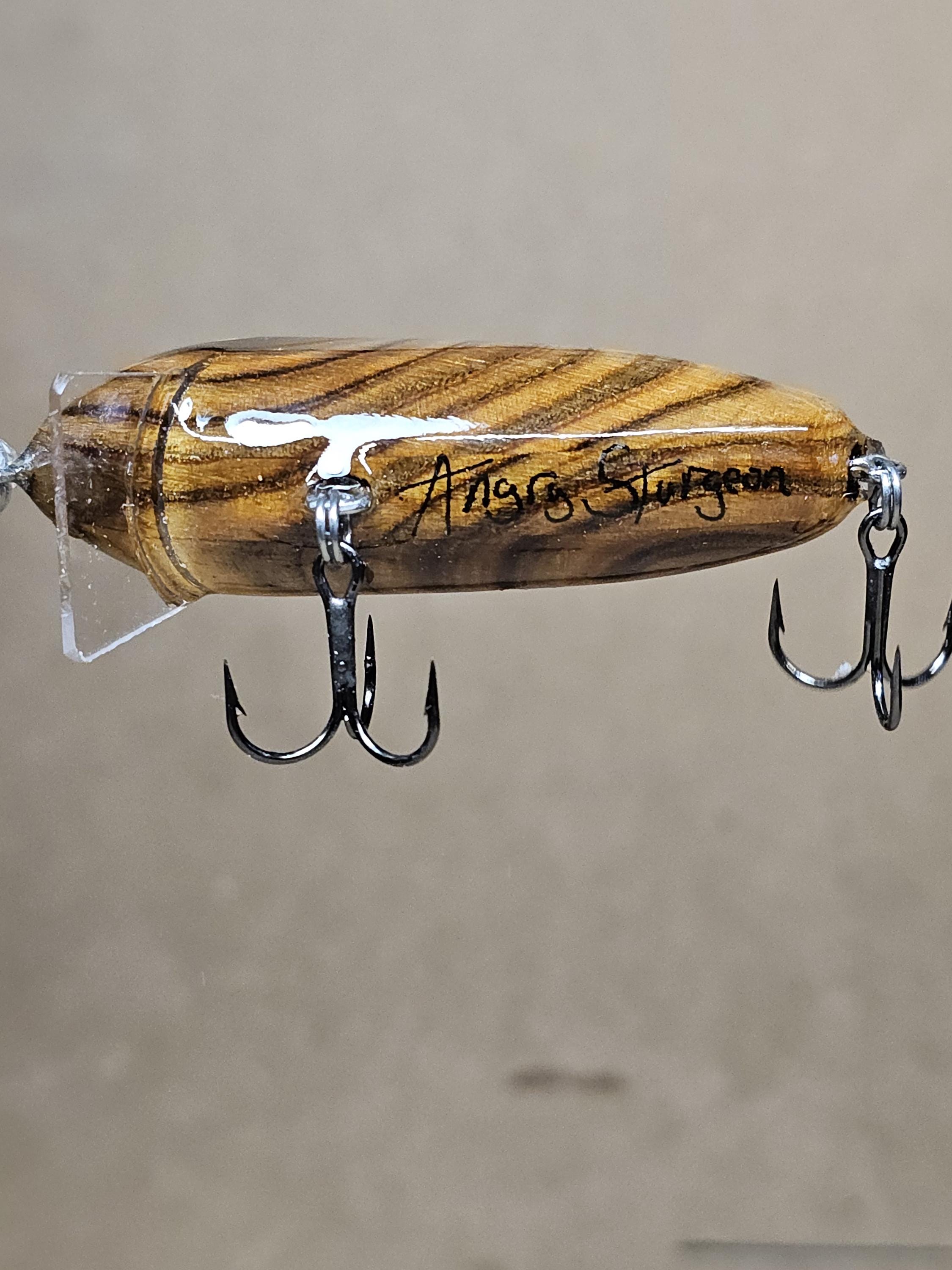 Handmade Wooden Fishing Lure. From Scratch Custom Made Crankbait. Sumac ...