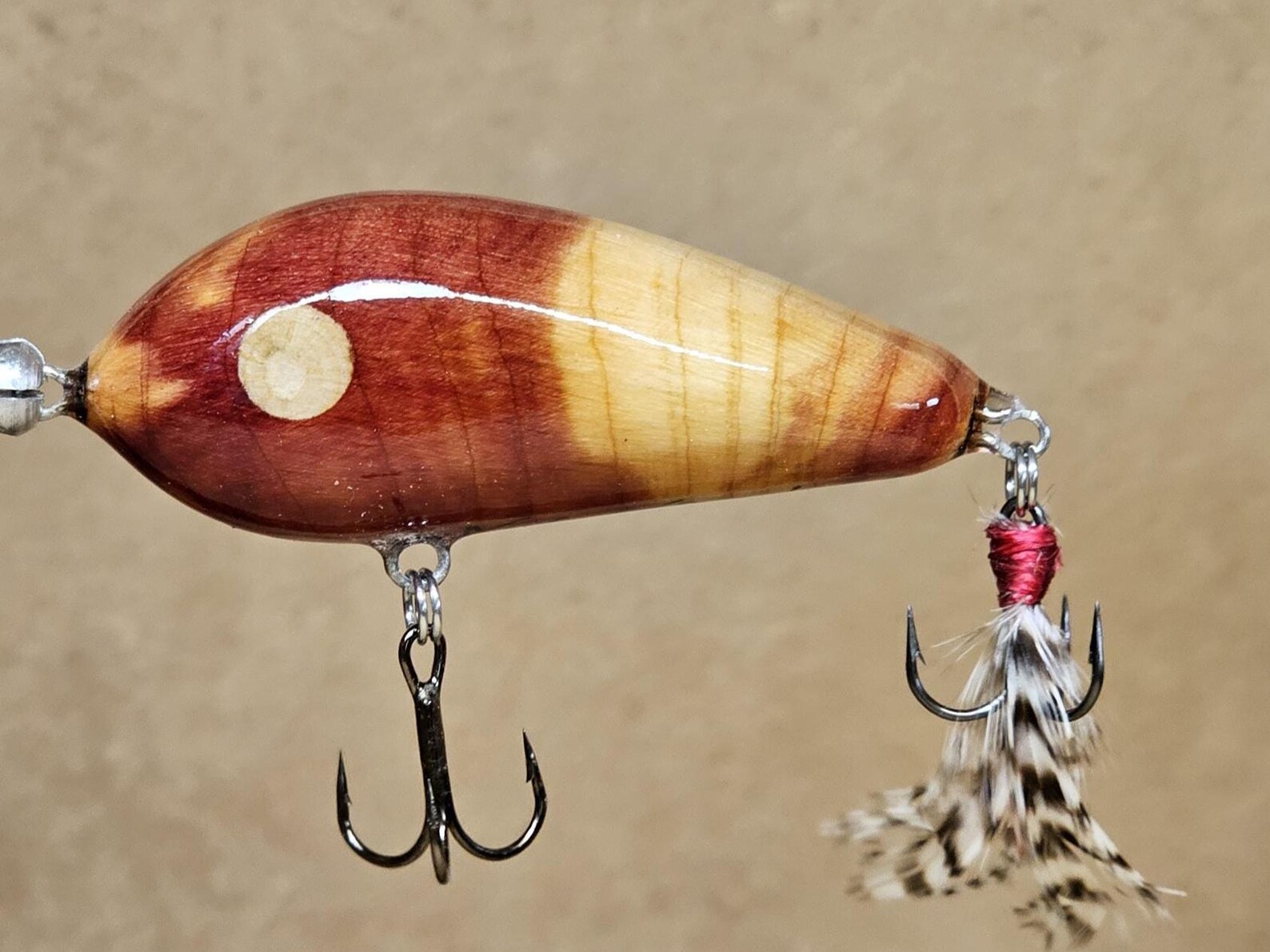 Handmade Cedar Fishing Lure. From Scratch Custom Made Lure. Topwater ...