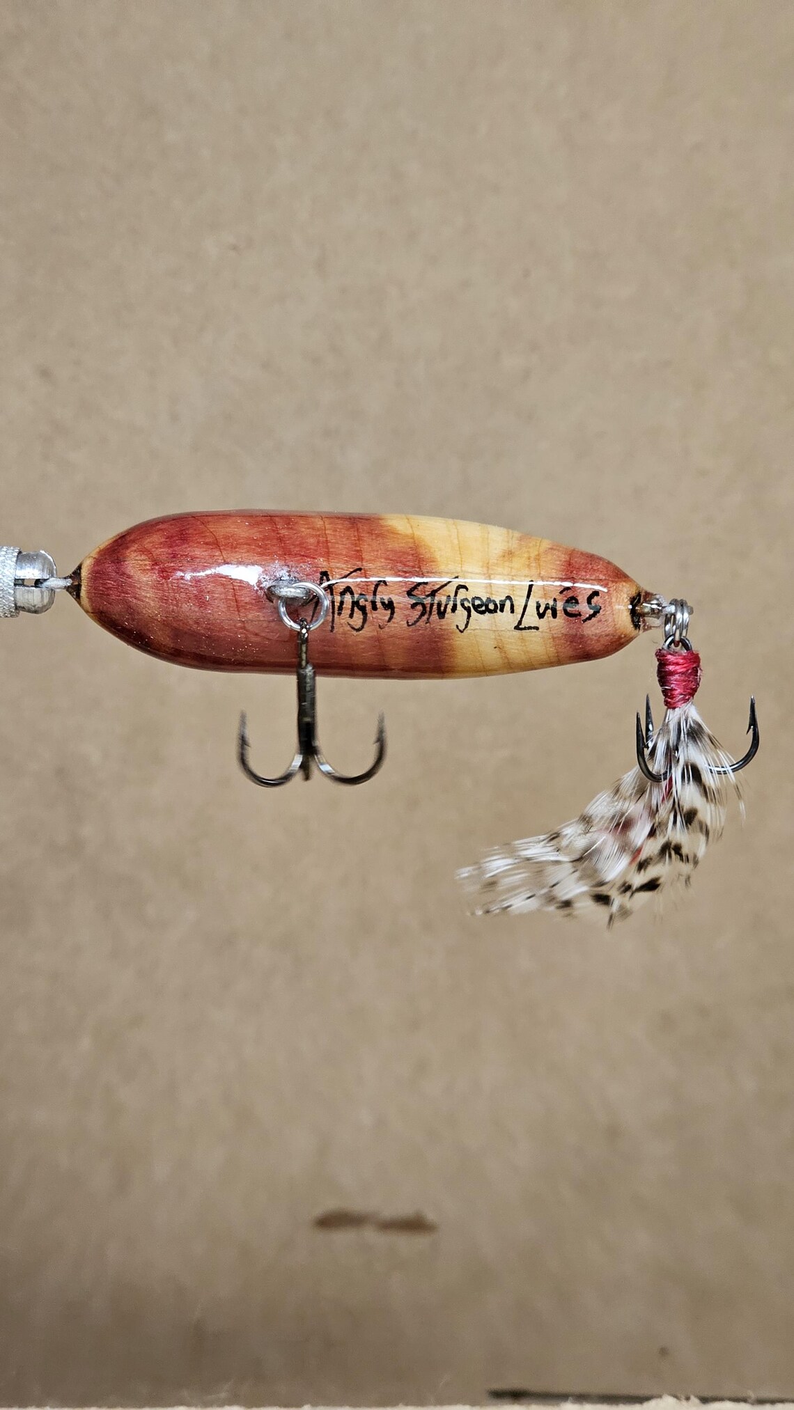 Handmade Cedar Fishing Lure. From Scratch Custom Made Lure. Topwater ...
