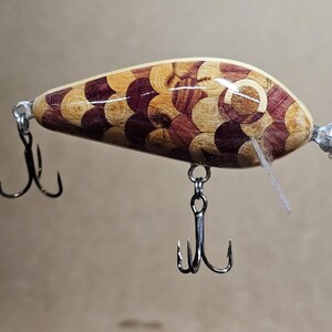 Handmade Wooden Fishing Lure. From Scratch Custom Made Crankbait ...