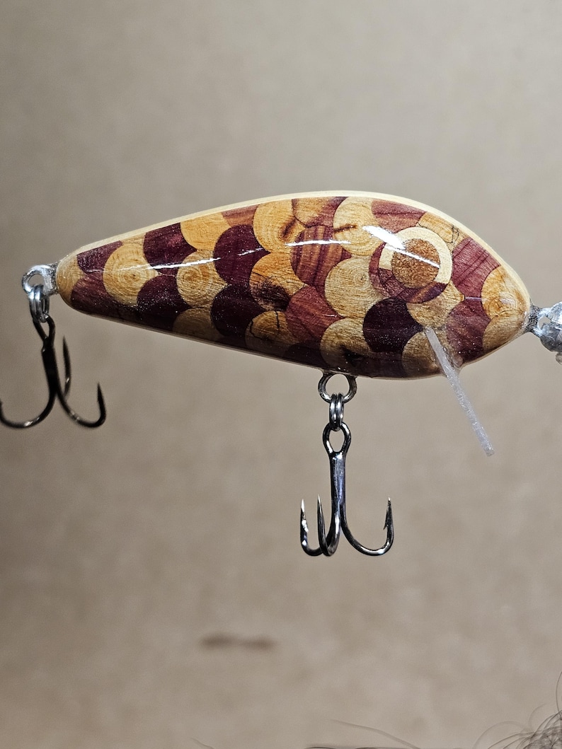 Handmade Wooden Fishing Lure. From Scratch Custom Made Crankbait ...