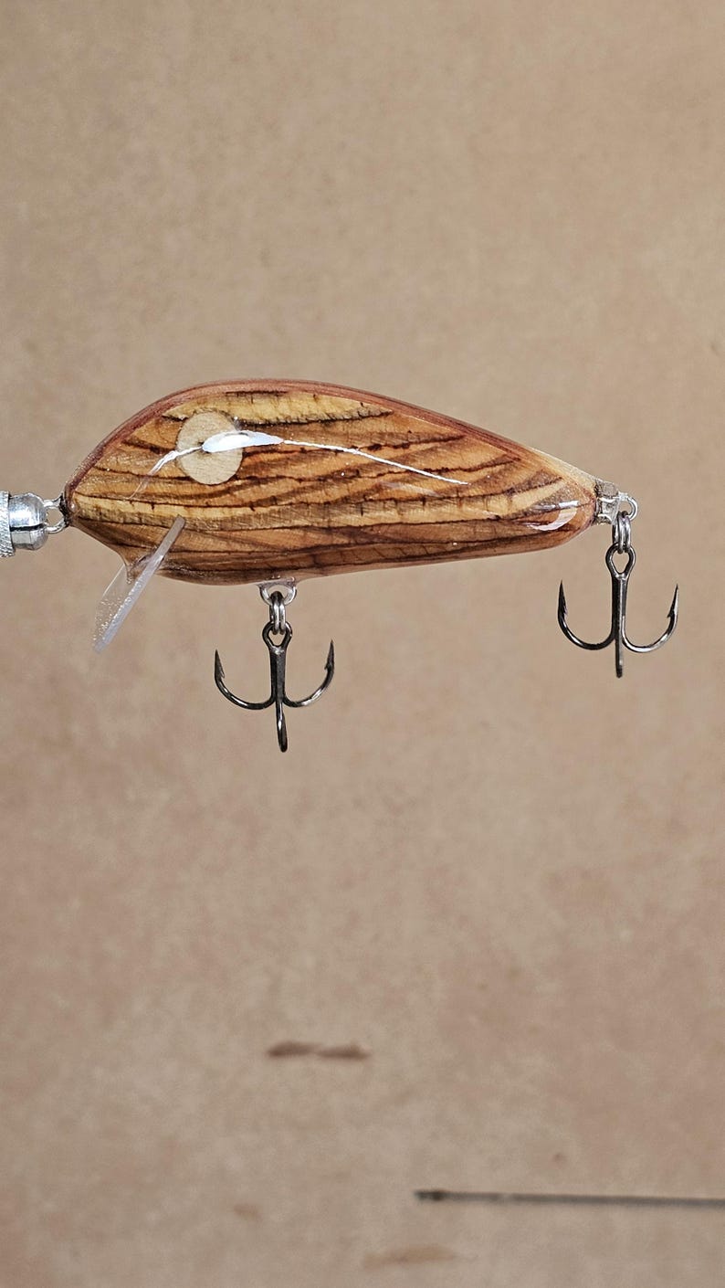 Handmade Wooden Fishing Lure. From Scratch Custom Made Crankbait ...