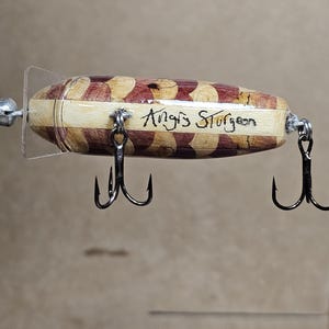 Handmade Wooden Fishing Lure. From Scratch Custom Made Crankbait ...