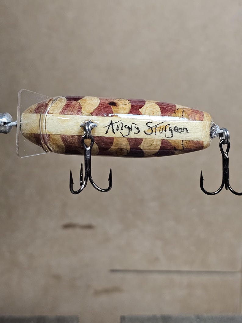 Handmade Wooden Fishing Lure. From Scratch Custom Made Crankbait ...