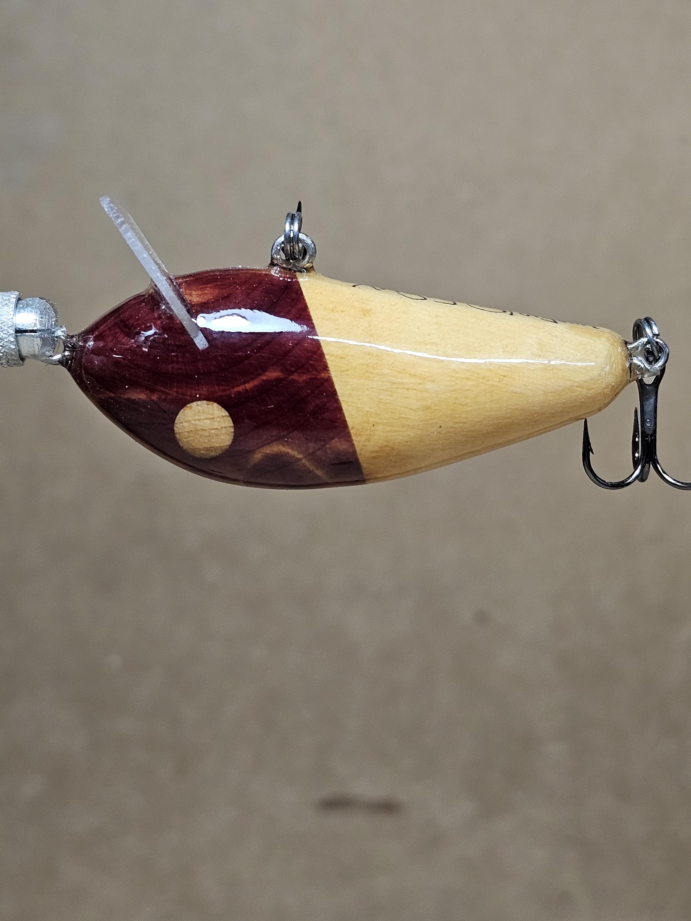 Handmade Wooden Fishing Lure. From Scratch Custom Made Crankbait. With ...