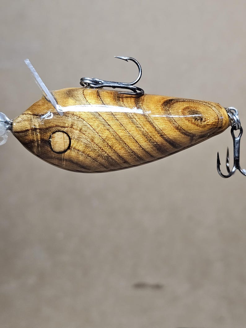 Handmade Wooden Fishing Lure. From Scratch Custom Made Crankbait. Sumac ...