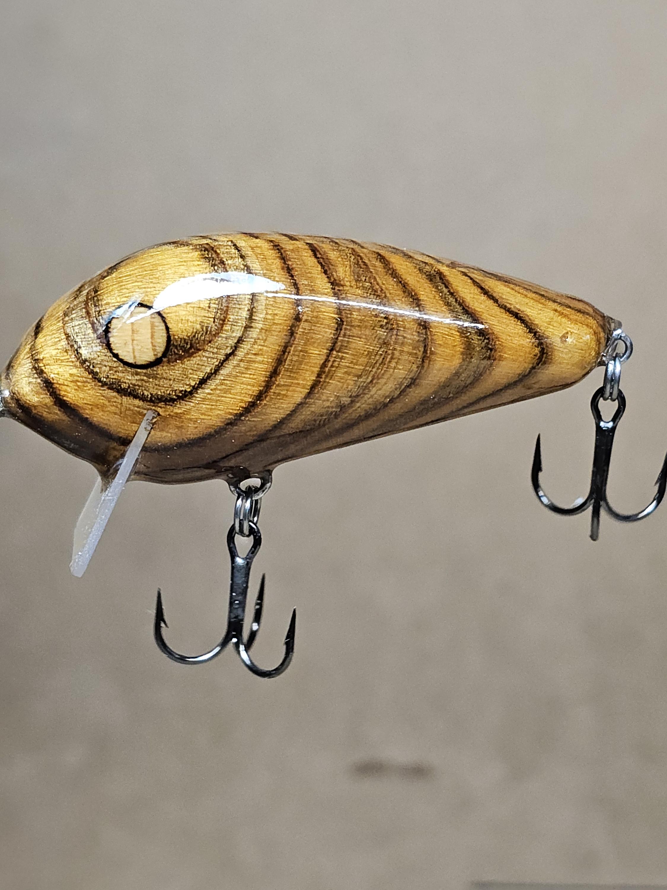 Handmade Wooden Fishing Lure. From Scratch Custom Made Crankbait. Sumac ...