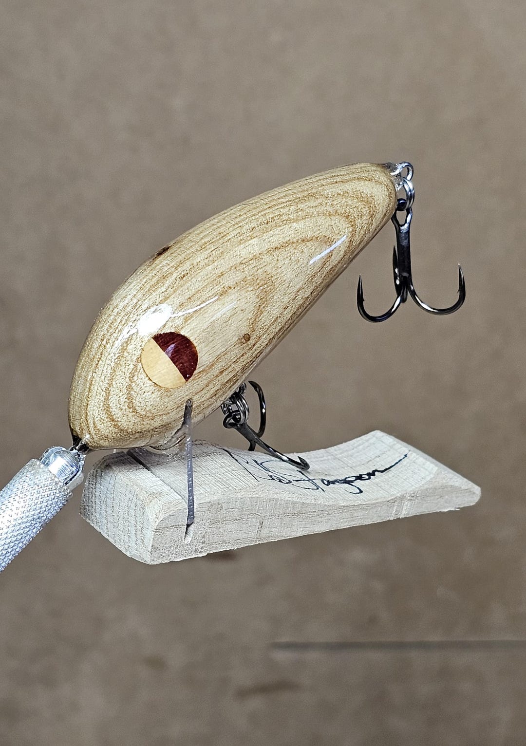 Handmade Wooden Fishing Lure. From Scratch Custom Made Crankbait ...