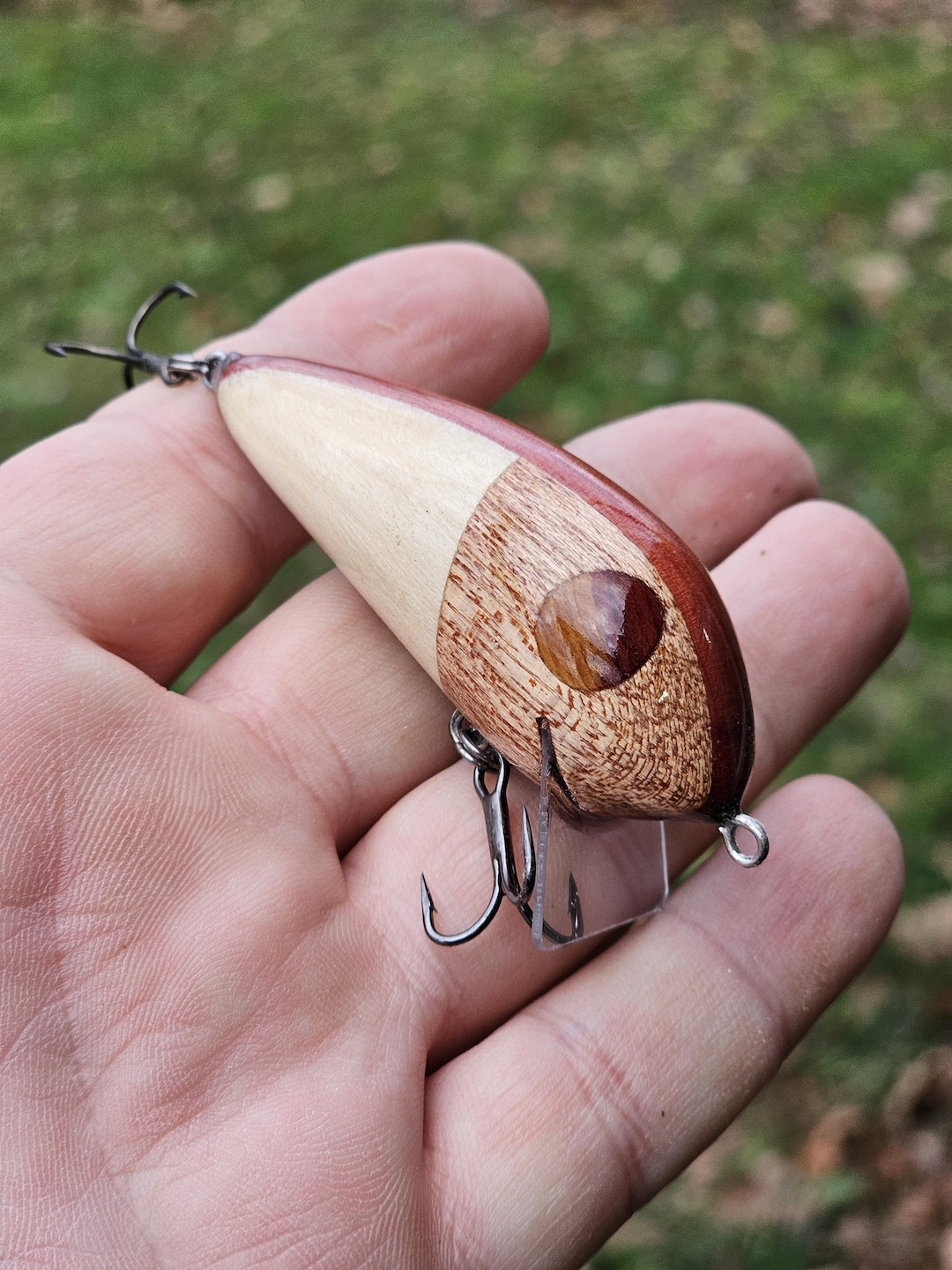 Handmade Wooden Fishing Lure. From Scratch Custom Made Crankbait. With ...