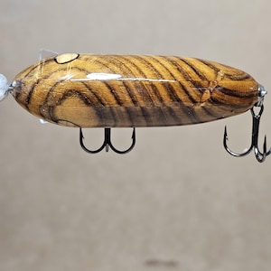 Handmade Wooden Fishing Lure. From Scratch Custom Made Crankbait. Sumac ...