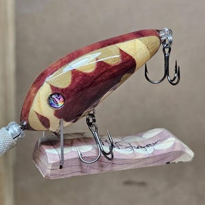 Handmade Wooden Fishing Lure. From Scratch Custom Made Crankbait ...