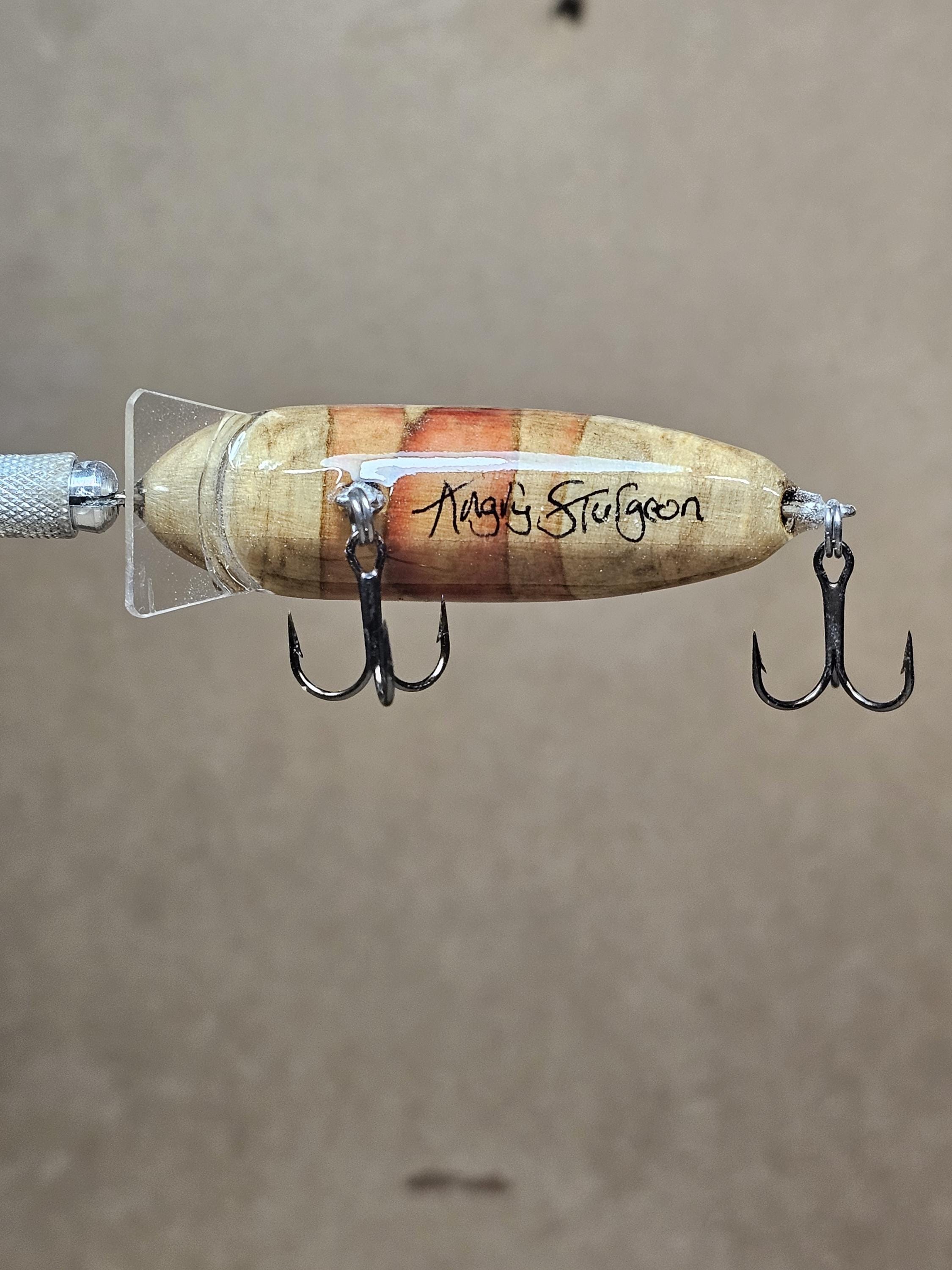 Handmade Wooden Fishing Lure. From Scratch Custom Made Crankbait ...