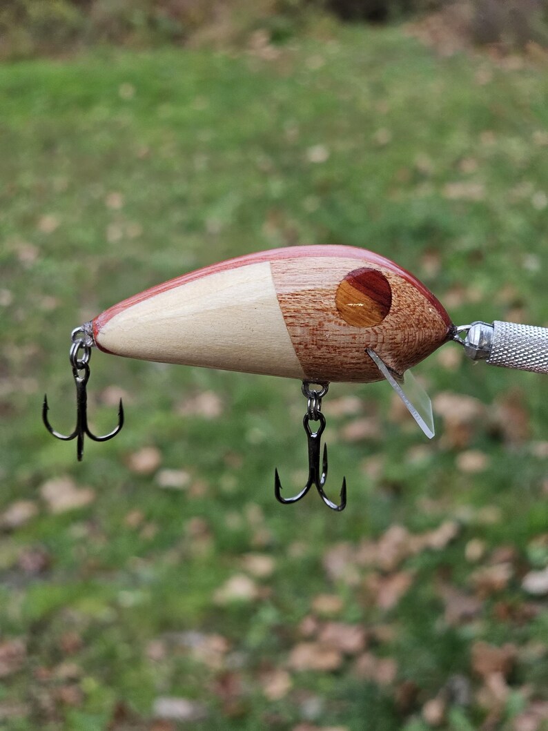Handmade Wooden Fishing Lure. From Scratch Custom Made Crankbait. With ...