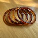 Vintage Bakelite Bangle Set, Skinny Rootbeer Tortoise Bracelet Set of 4 Matching Stacking ...