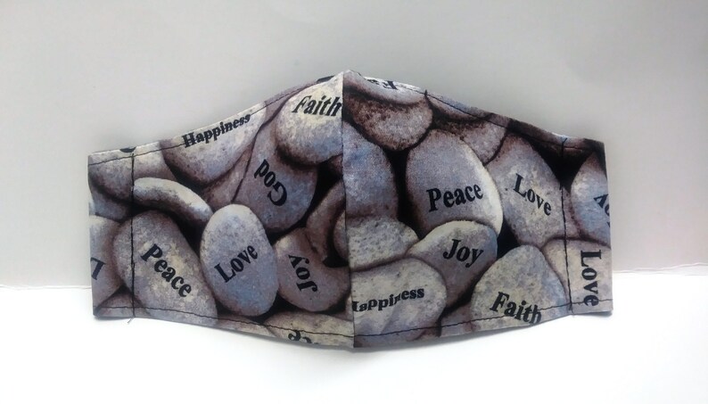 Face Mask, Stone Words, Cotton Mask, Reusable Mask, Faith Mask - Etsy