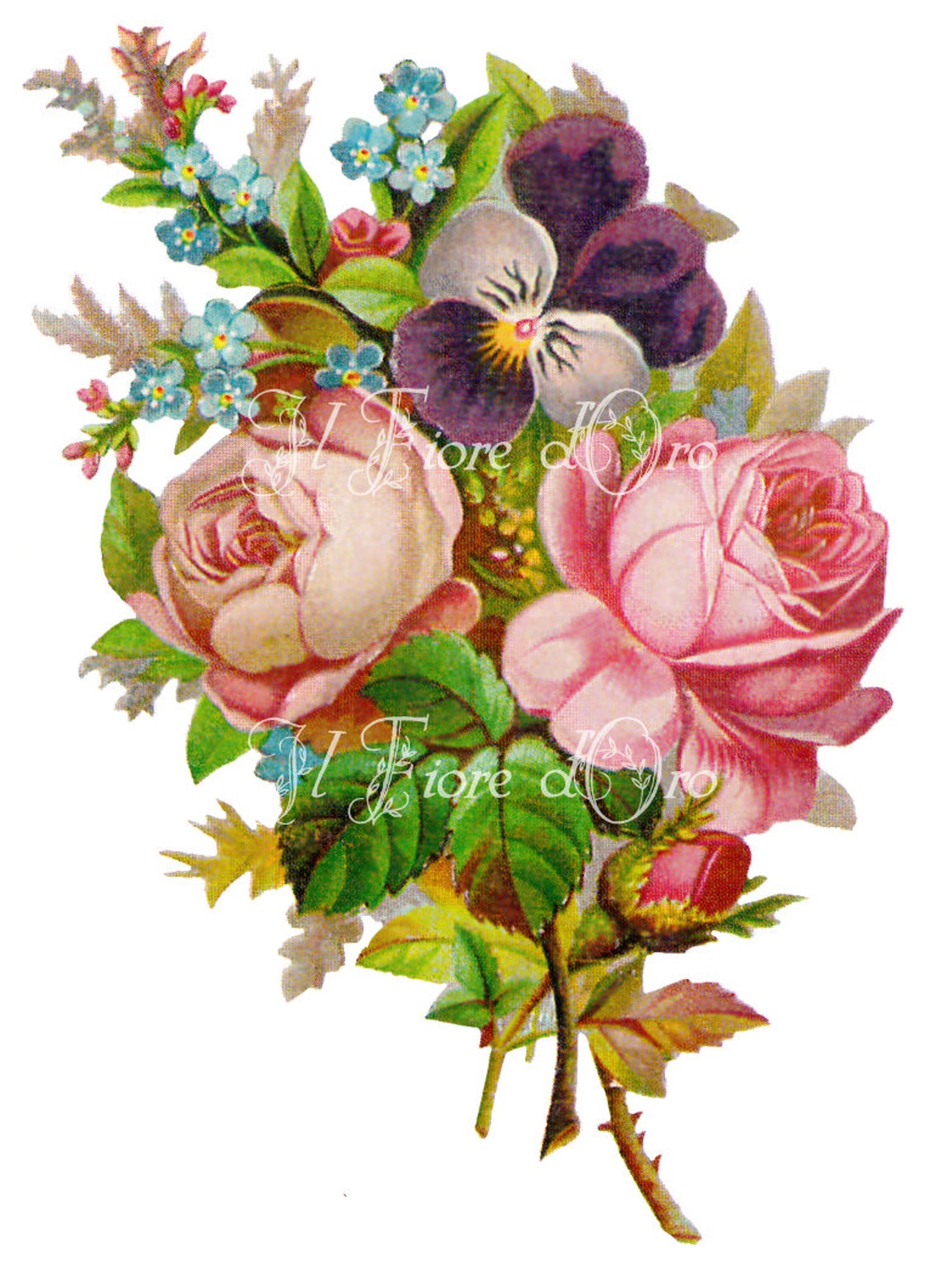 Victorian Rose Bundles Beautiful Romantic Images for - Etsy