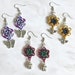 Beaded Brick Stitch Strawberry & Flower Earrings Indigenous Made ...