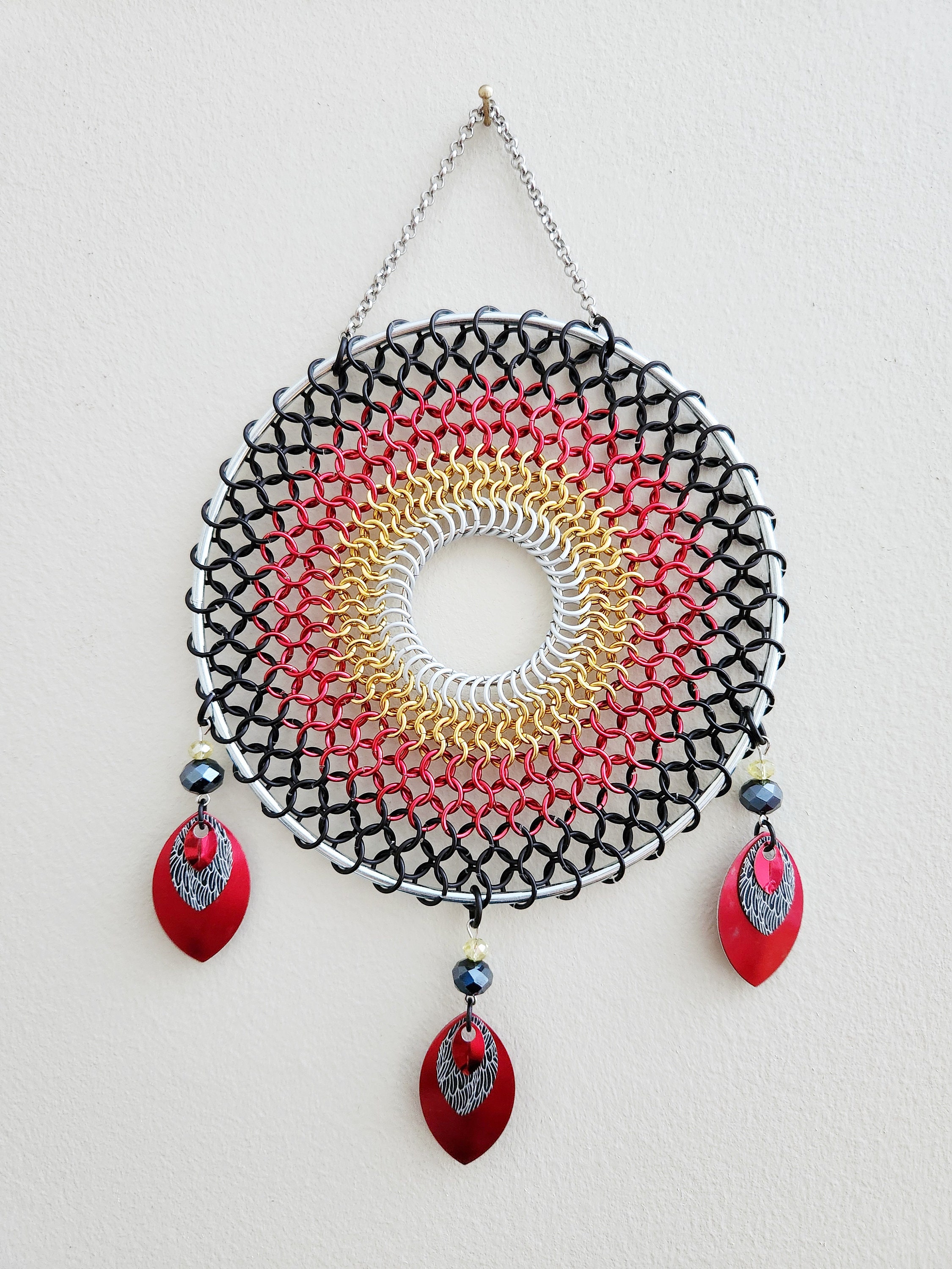 Four Direction Medicine Wheel Colours Chainmaille Dreamcatcher - Etsy