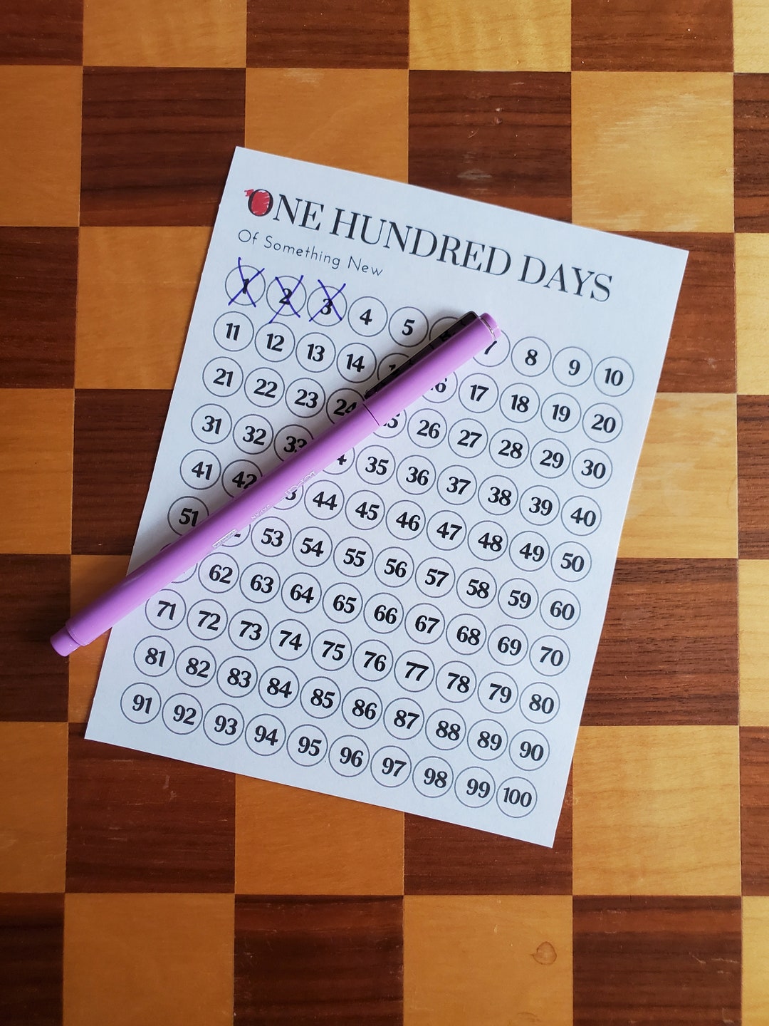 One Hundred Days Project Tracker - Etsy