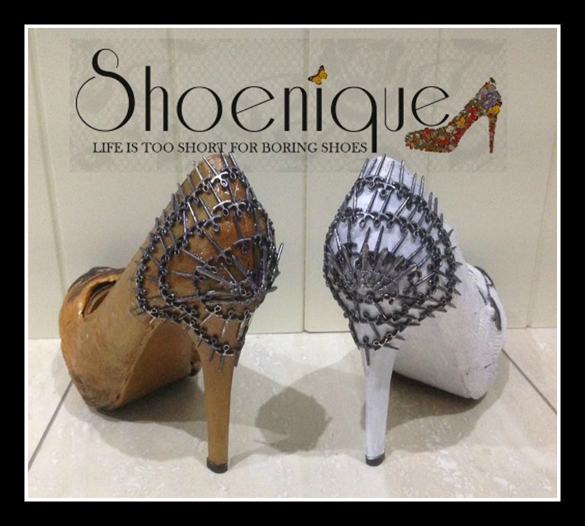 Dire Wolf Lion Swords Hand Made Shoe High Heels Size 3 4 5 6 7 8 ...