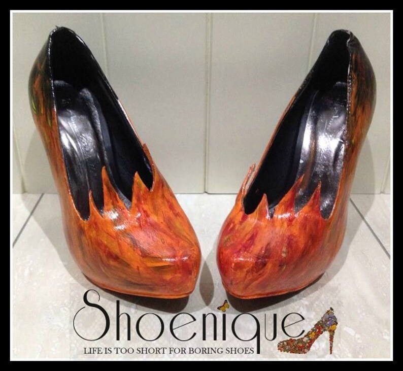 Fire Flames Red Orange Coals Burn Burnt Yellow Gold Blue Green Shoe ...