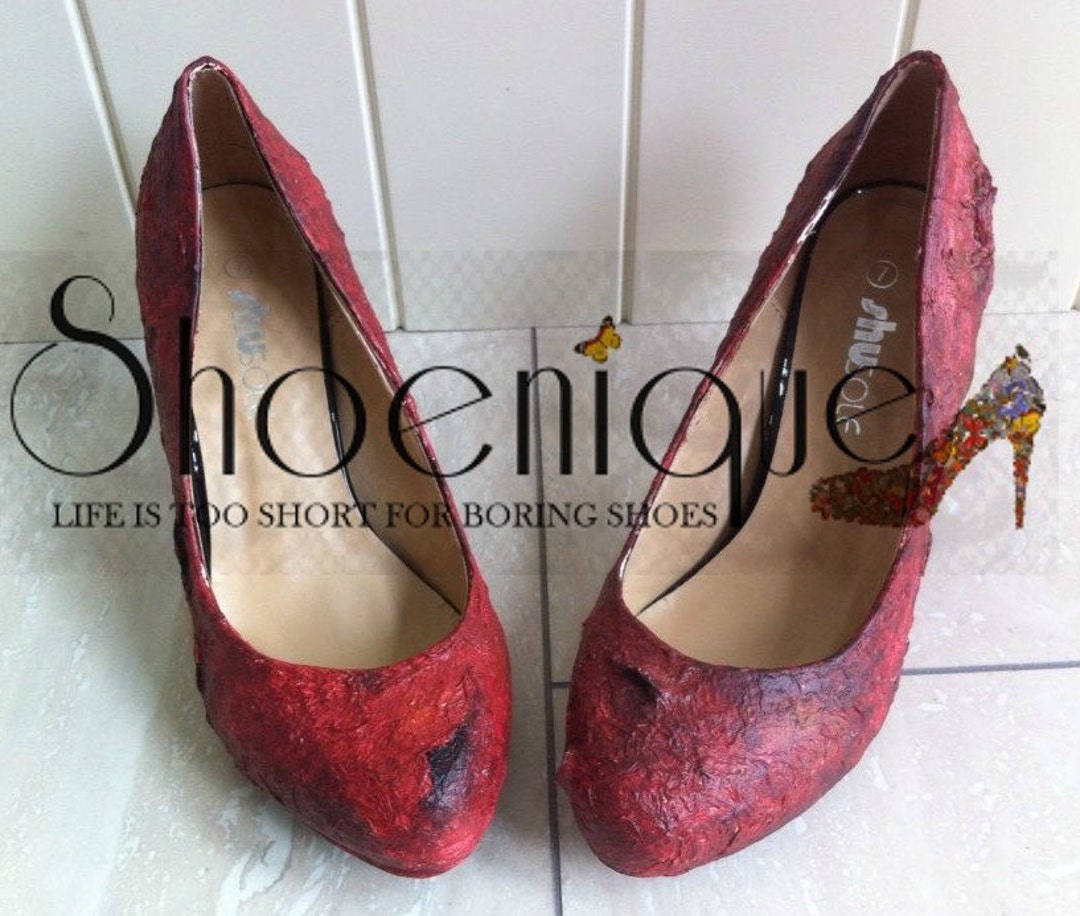 Zombie Dead Halloween Blood Gore Hand Made Shoe High Heels Size 3 4 5 6 ...