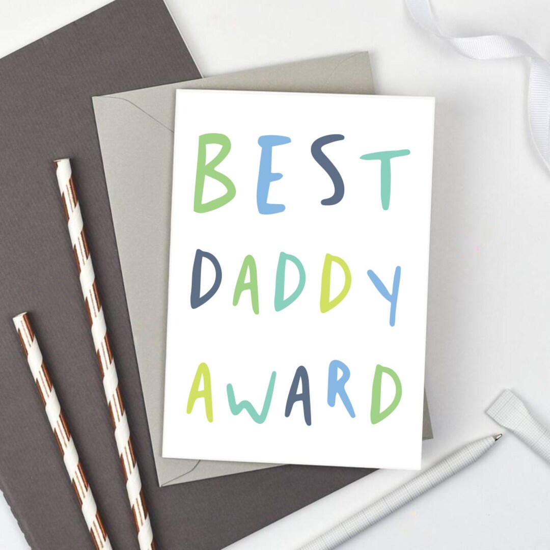 Funny Fathers Day Card Best Daddy Award - Etsy
