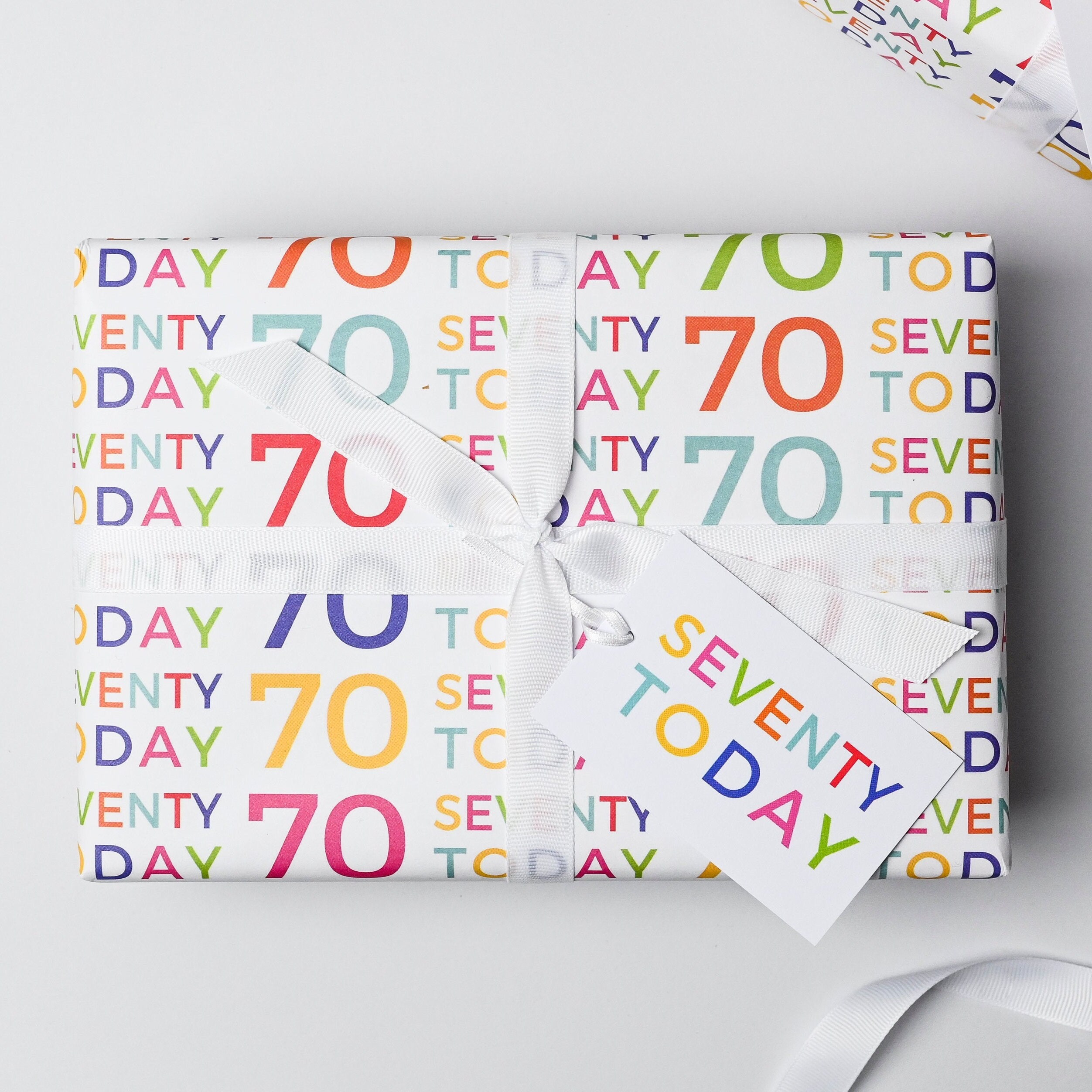 70 Today Wrapping Paper Set 70th Birthday Gift Wrap | Etsy