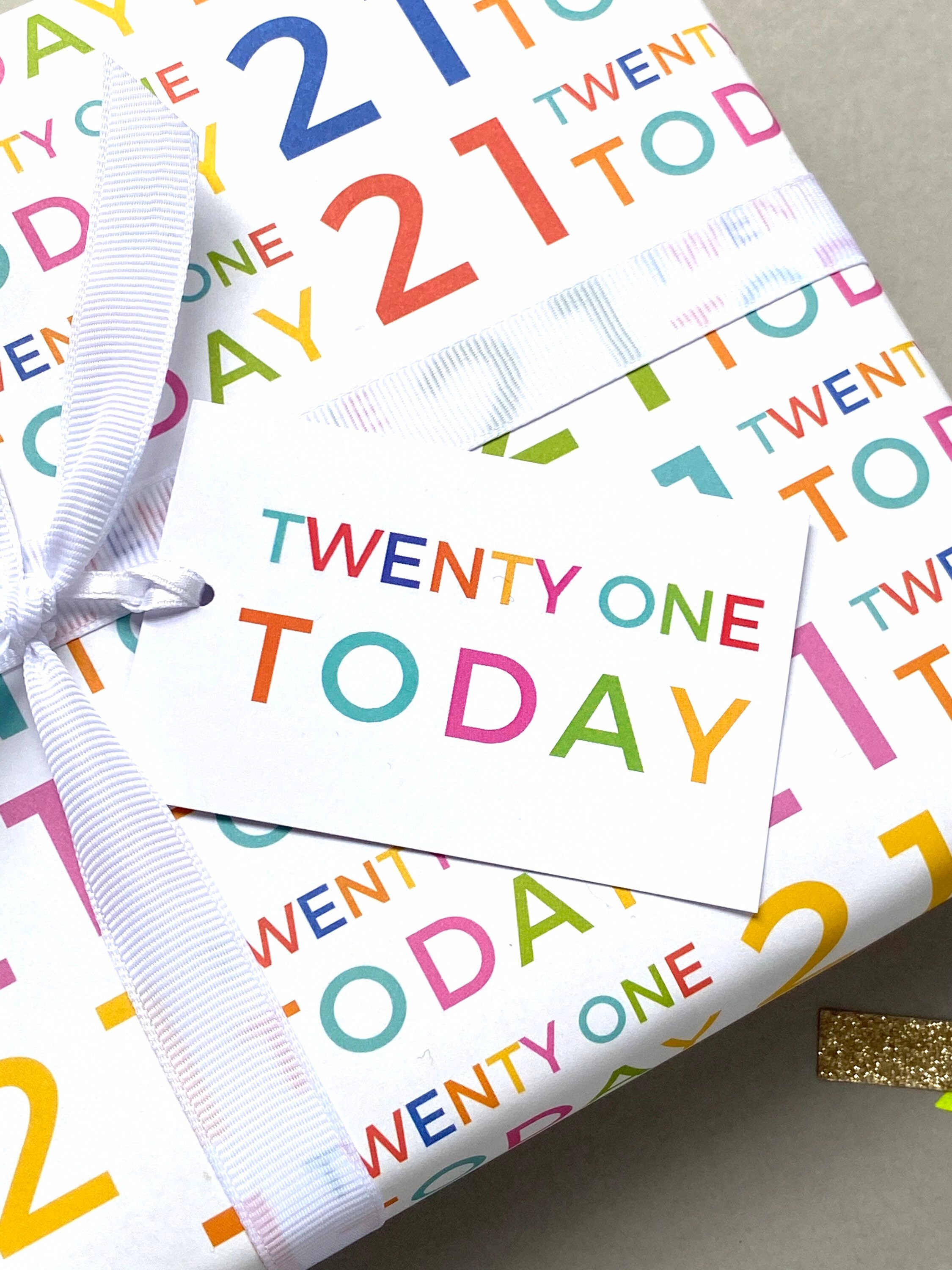 21st Birthday Wrapping Paper Twenty One Today Birthday Gift - Etsy UK