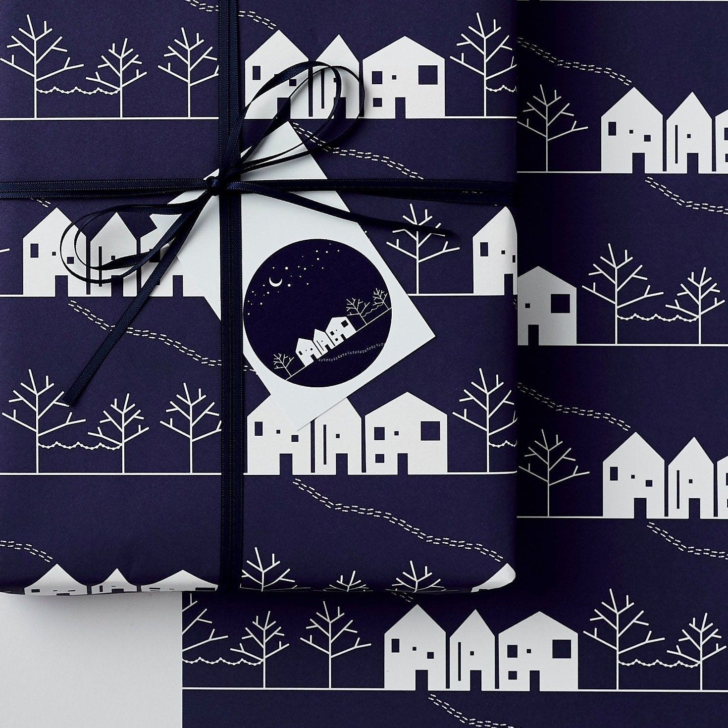 Winter Scene Christmas Wrapping Paper Set ECO FRIENDLY - Etsy UK
