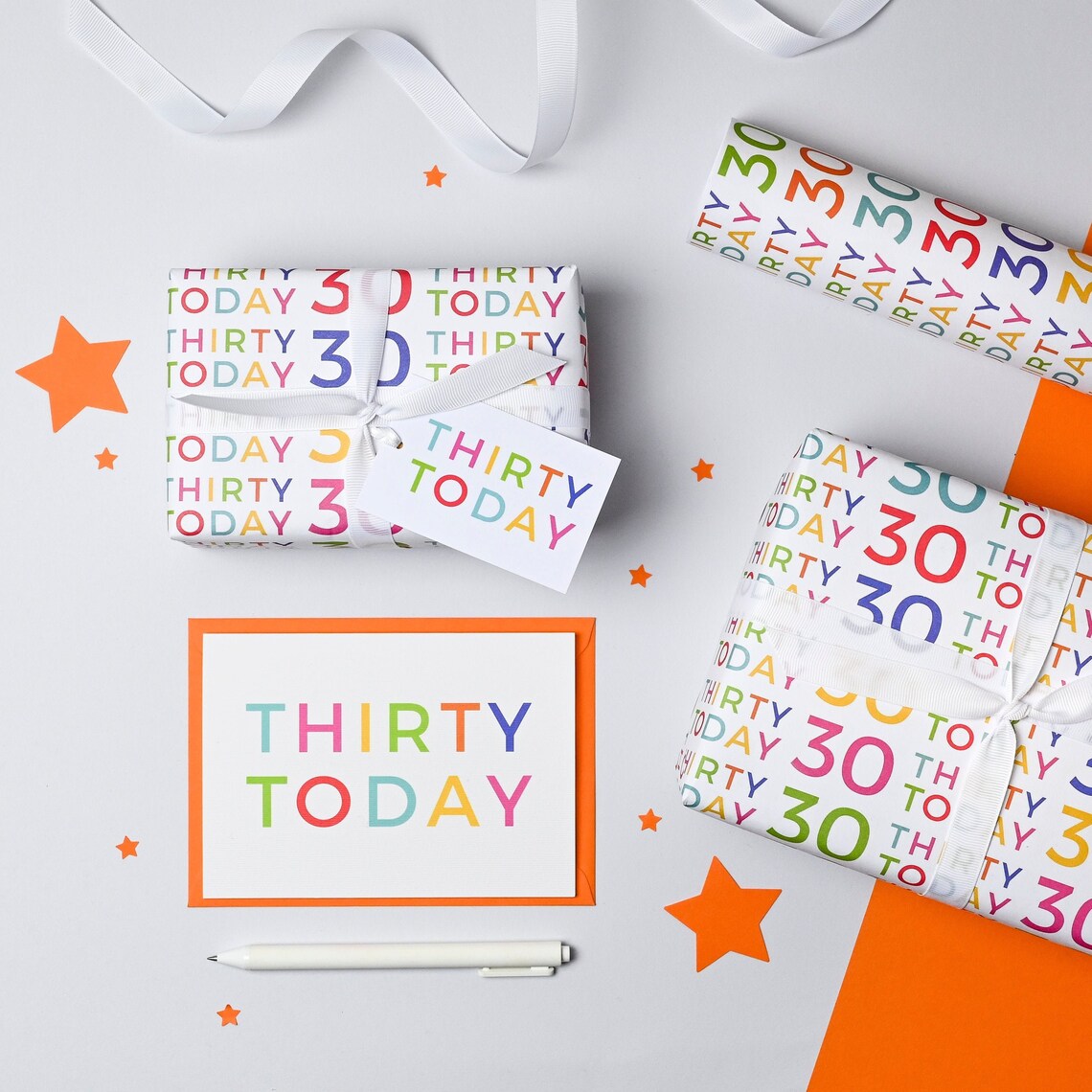 30 Today Wrapping Paper Set 30th Birthday Gift Wrap - Etsy UK