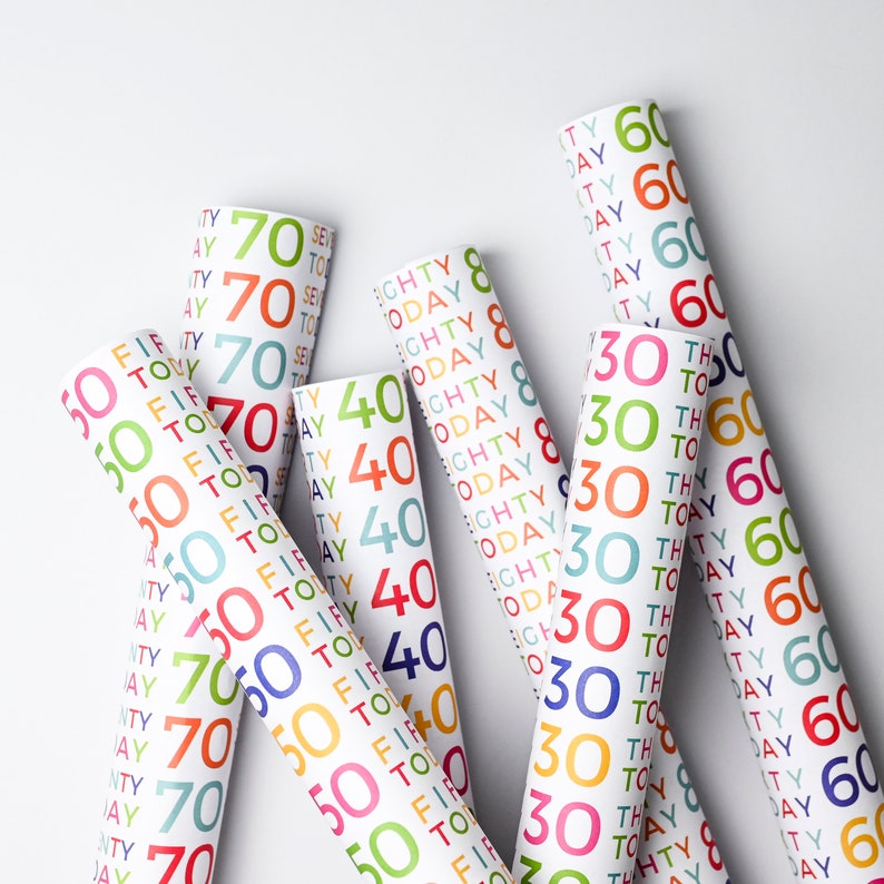 60 Today Wrapping Paper Set 60th Birthday Gift Wrap | Etsy