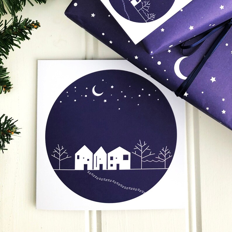 Winter Scene Christmas Card - Etsy UK