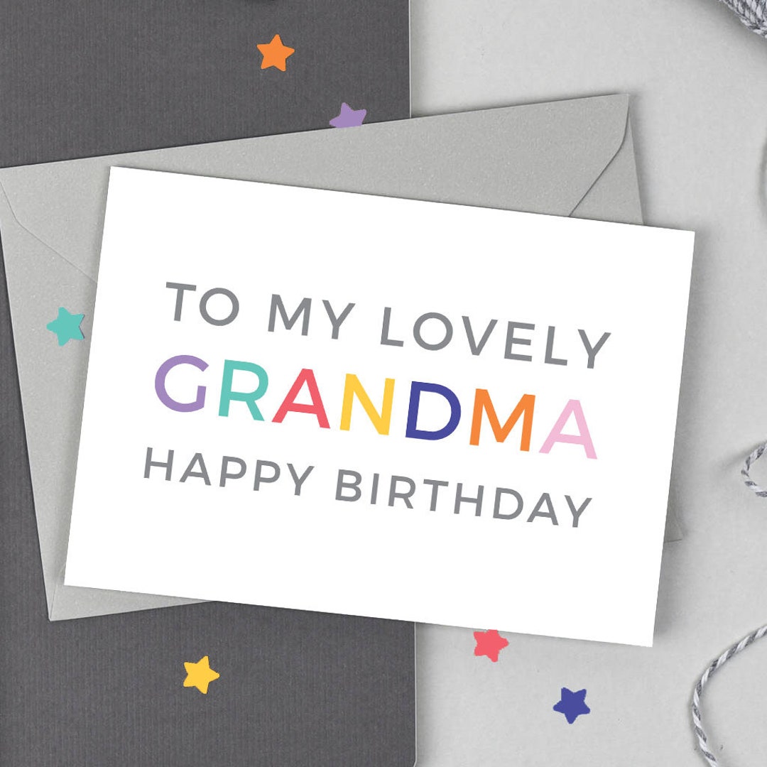 Happy Birthday Grandma Card Etsy
