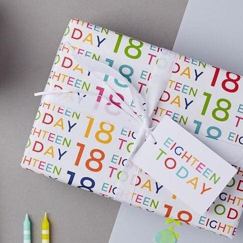 18th Birthday Wrapping Paper 18 Wrapping Paper Birthday | Etsy UK
