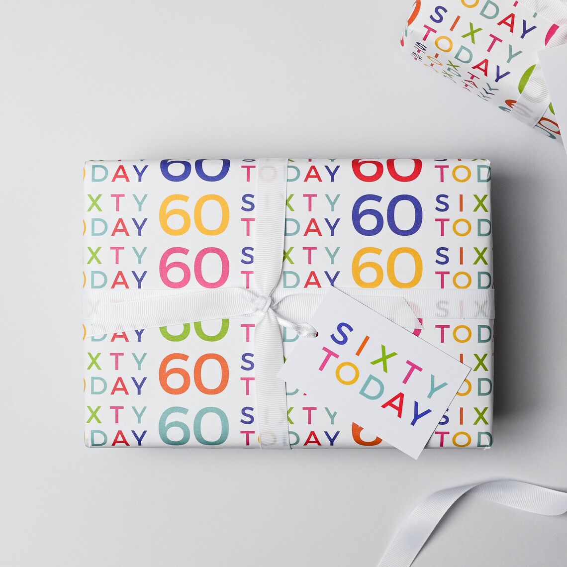 60 Today Wrapping Paper Set 60th Birthday Gift Wrap - Etsy