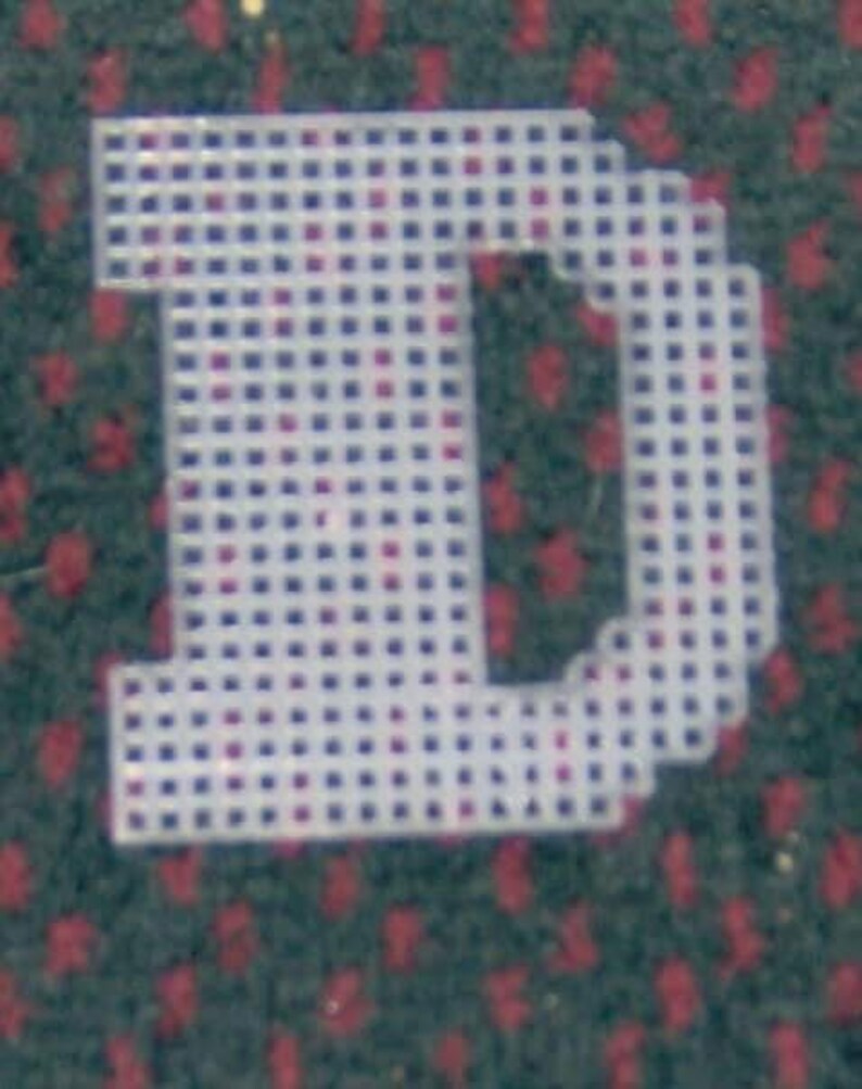 4 Inch Pre Cut Plastic Canvas Letters D - Etsy