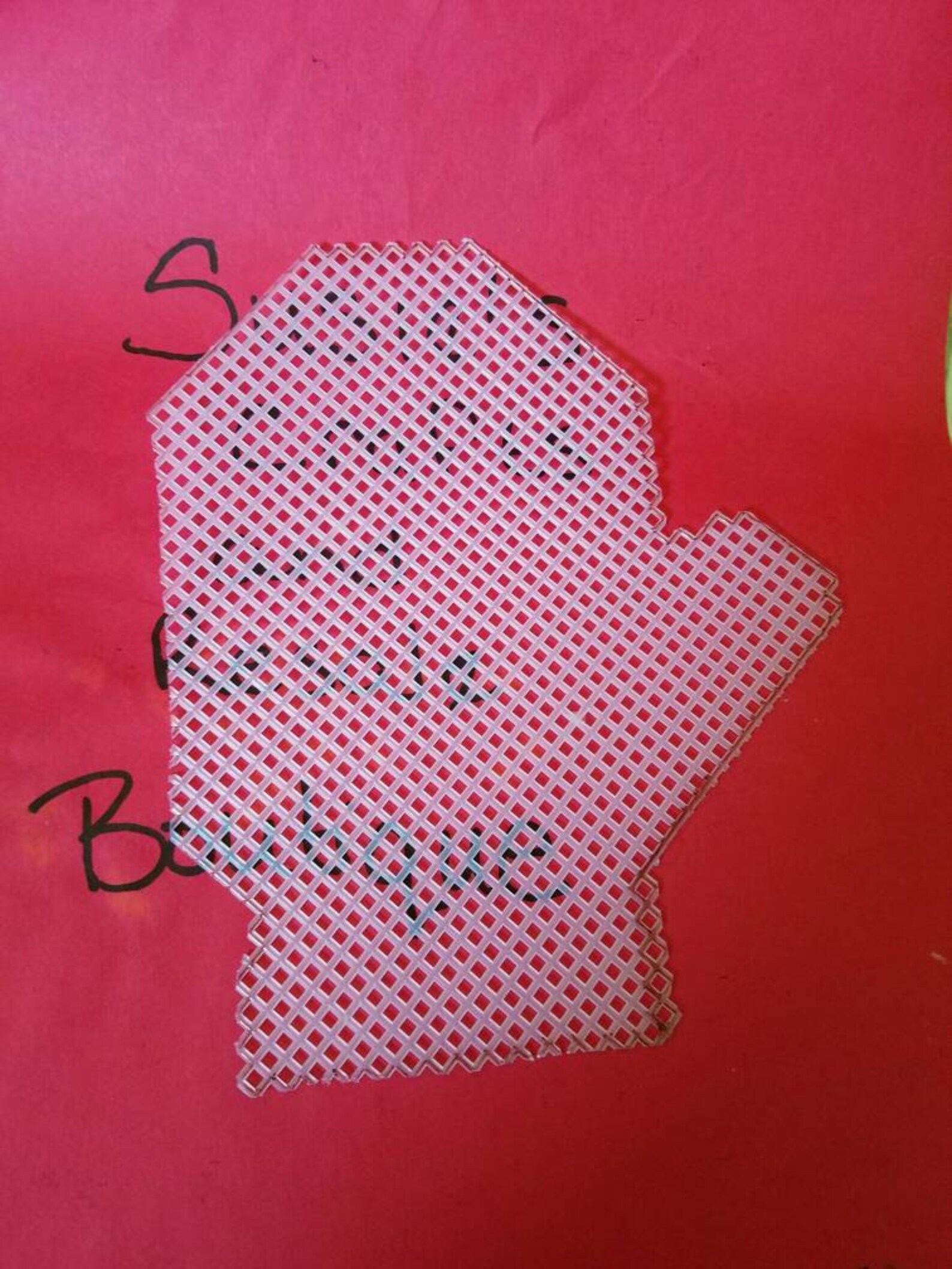 Precut Plastic Canvas Mitten - Etsy