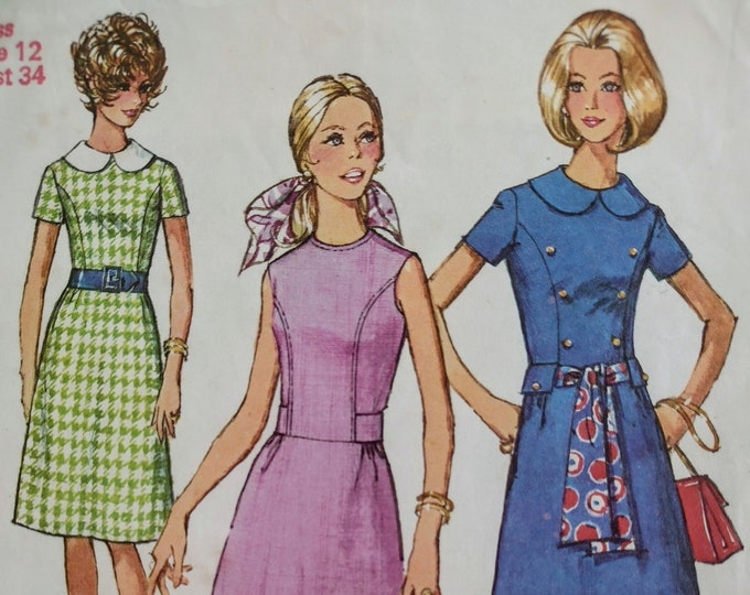 Vintage Simplicity 9167 Dress Pattern Size 34 Bust Princess Seams - Etsy