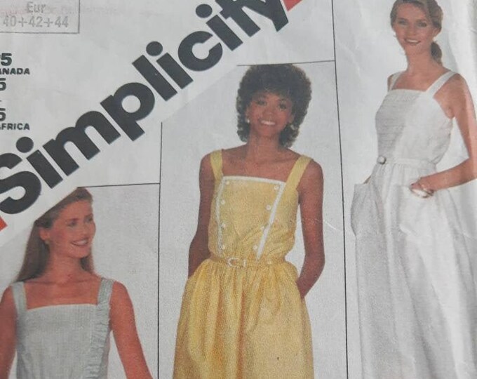 Simplicity 5886 Pullover Sundress Pattern 1980s 12-14-16 Cut - Etsy
