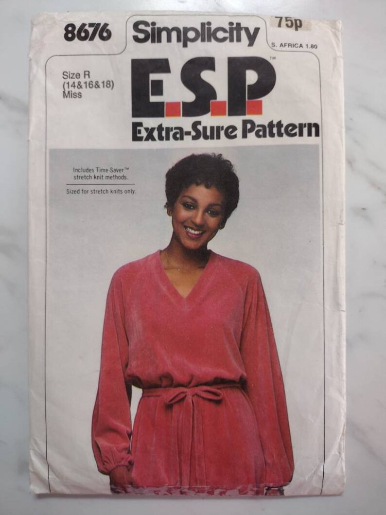 Simplicity Extra Sure Pattern 8676 Pullover Belted Dress - Etsy