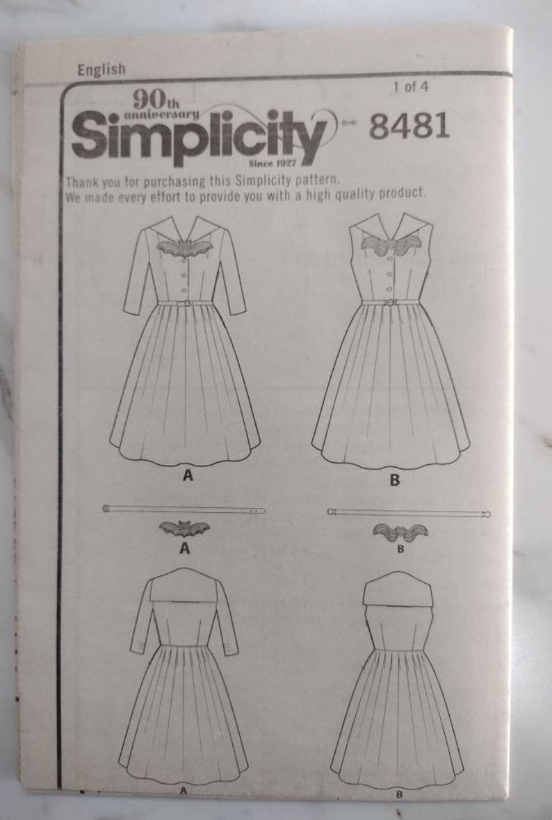 Simplicity 8481 Rockabilly Dress Pattern - Fit and Flare - Wonder Woman ...